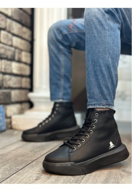 0155-KMR Bağcıklı Erkek Yüksek Tabanlı Bot - Boa Toptan Erkek Ayakkab
