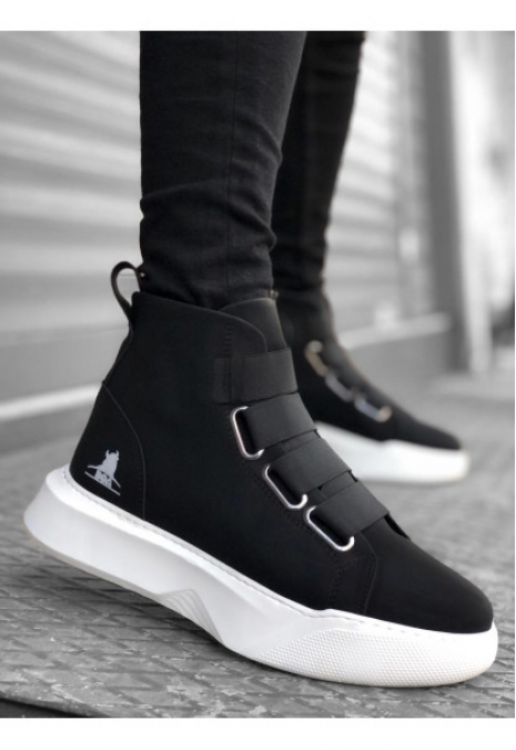 0142-SYH 3 Bantlı Erkek Yüksek Tabanlı Bot - Boa Toptan Erkek Ayakkab