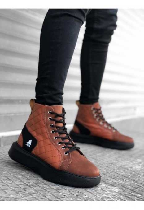 0159-KTB Bağcıklı Erkek Yüksek Tabanlı Bot - Boa Toptan Erkek Ayakkab