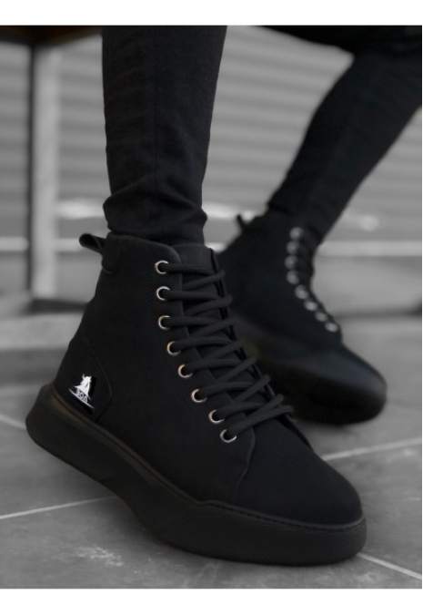 0155-KMR Bağcıklı Erkek Yüksek Tabanlı Bot - Boa Toptan Erkek Ayakkab